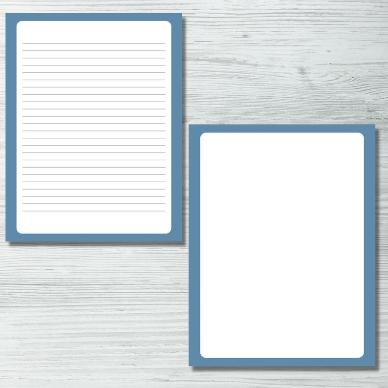 Printable Blue Floral Letter Writing Set US Letter A4 & A5 - Etsy Canada