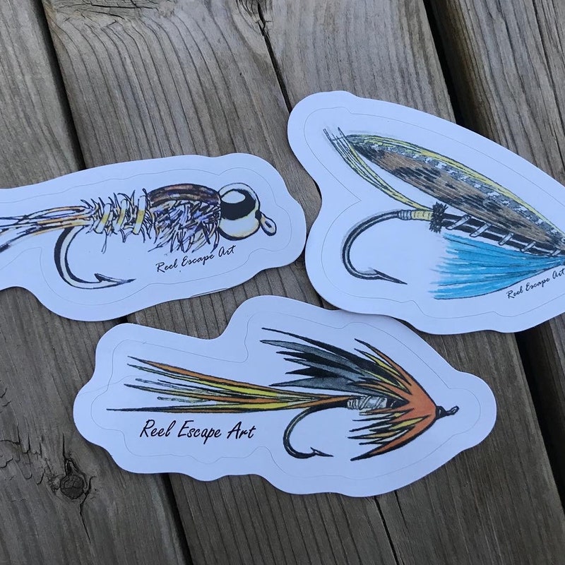 Fly Fishing Sticker - Etsy