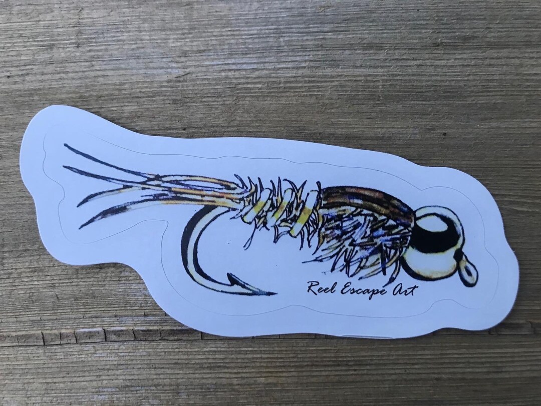 Beaded Hare's Ear Nymph Sticker - Etsy