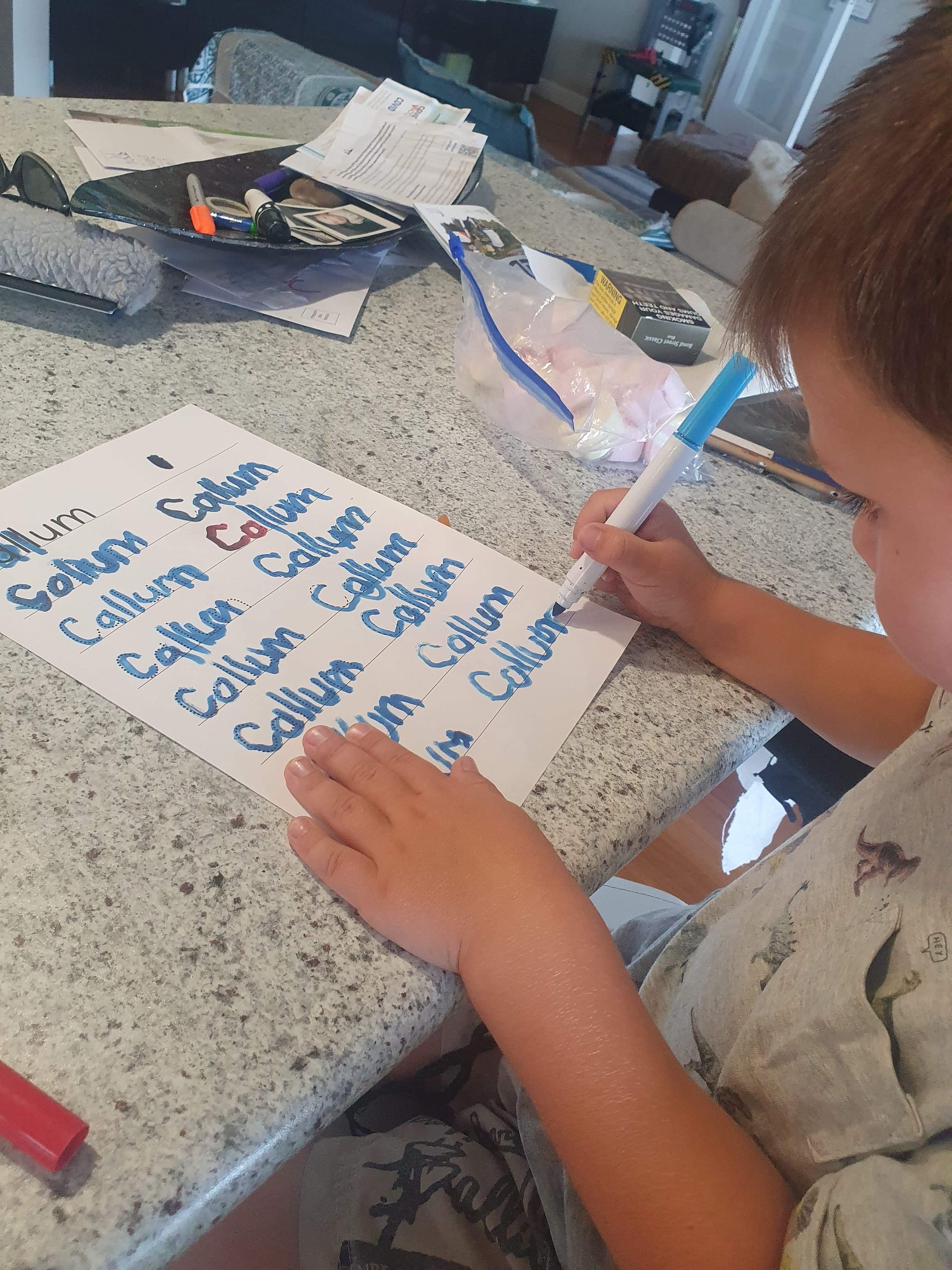 Letters & Numbers Handwriting Practice Sheets - Etsy