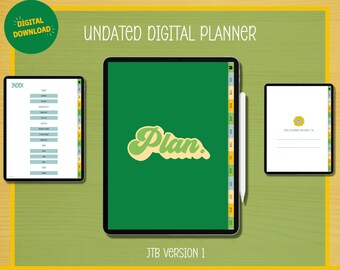 Tropical Digital Planner Monthly Weekly Daily Pages Diary to Do List ...