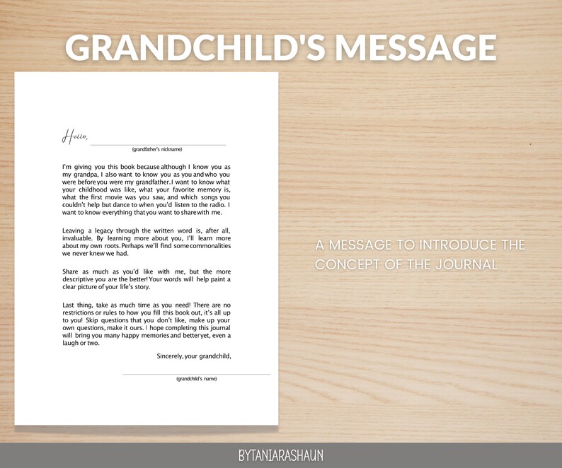 Printable Grandpa Memory Journal - Etsy