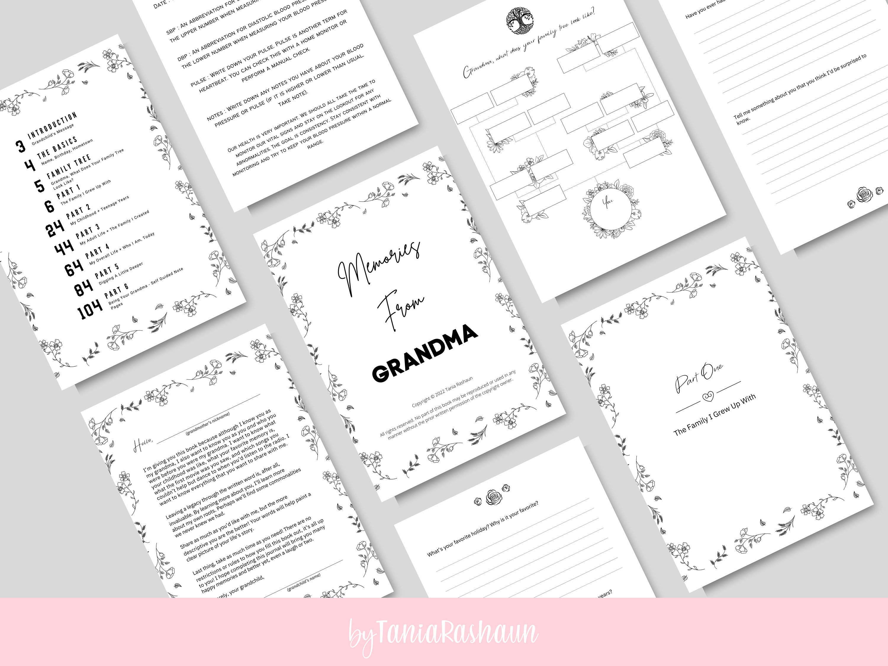 Printable Grandma Memory Journal - Etsy