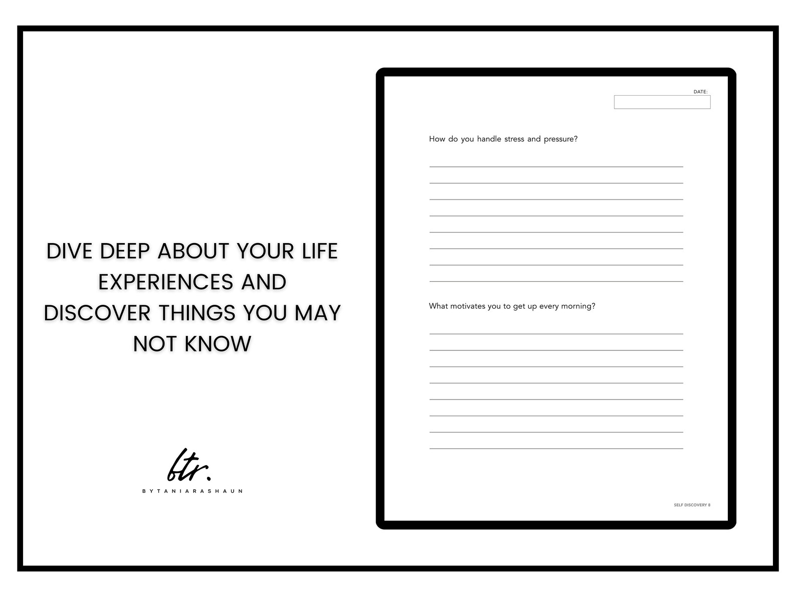 Printable Self Reflection Journal | Letter | 8.5x11 | Instant Download ...