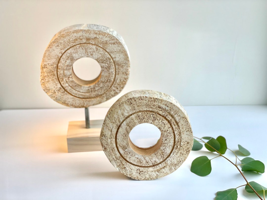 Shelf Wood Orbs, Wooden Decor for Side Table, Handmade Home Decor ...