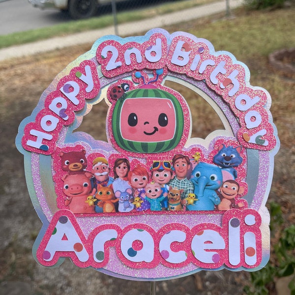 Cocomelon Birthday Cake Topper Printable Png - Etsy