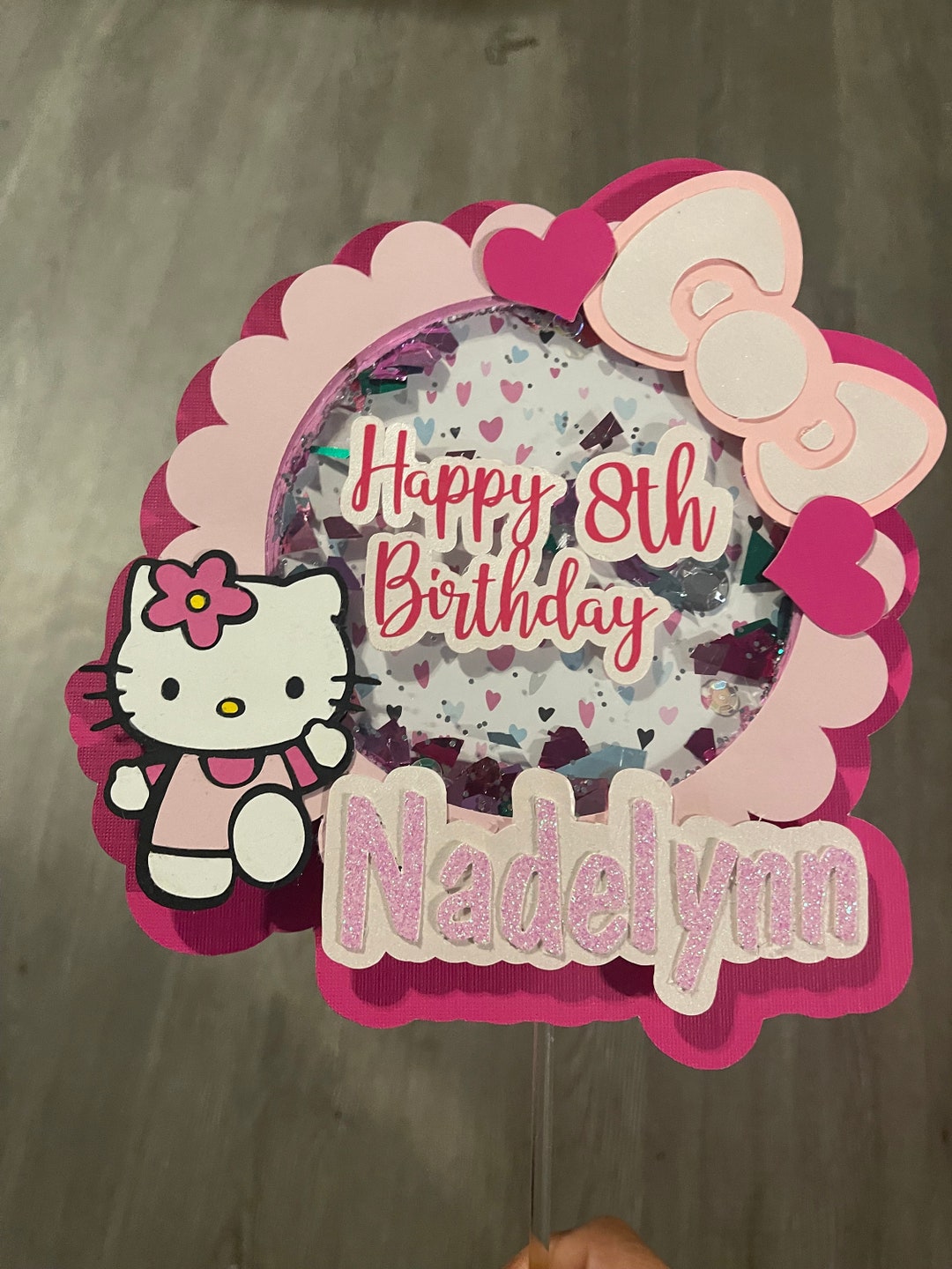 Hello Kitty Shaker Cake Topper - Etsy