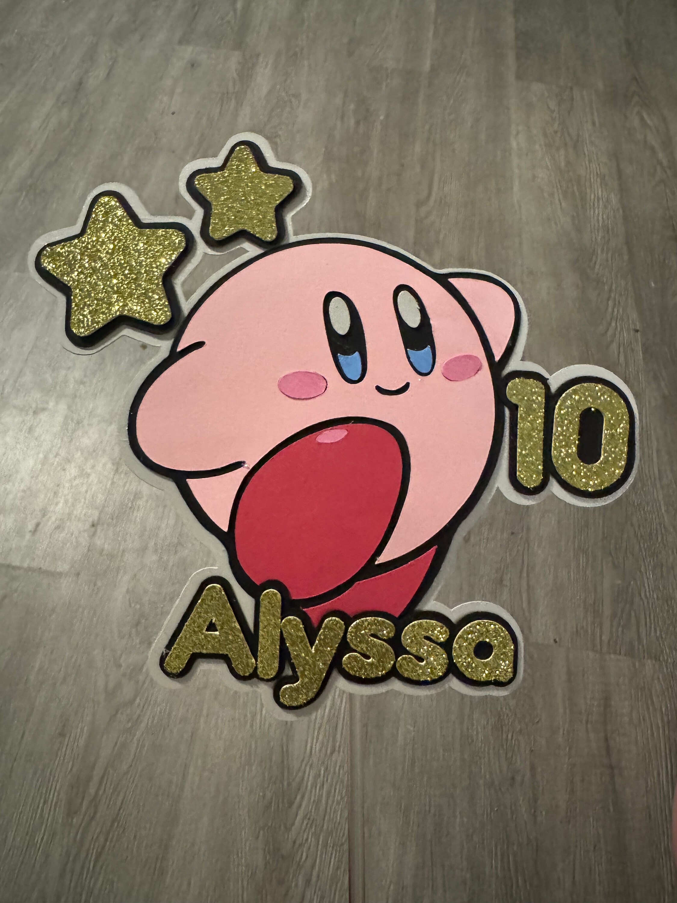 Kirby Inspired Cake Topper - Etsy