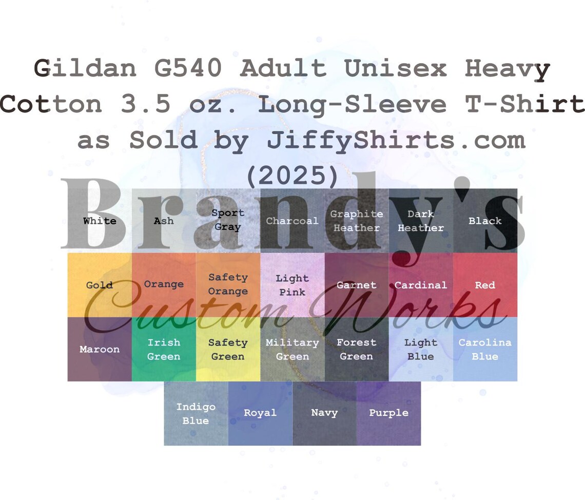 Gildan G540 Adult Unisex Heavy Blend 3.5 Oz. Long-sleeve T-shirt Fabric ...
