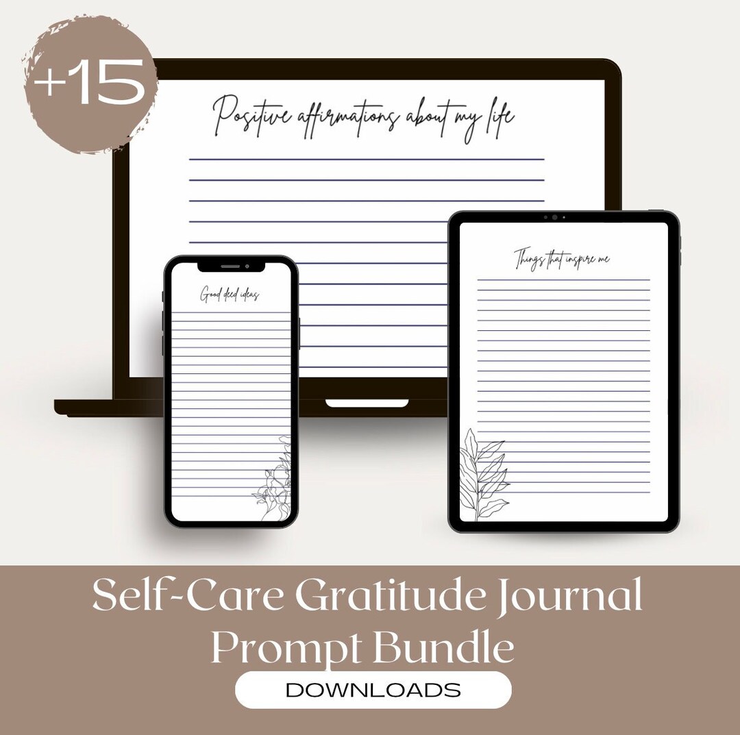 Gratitude Journal Printable BUNDLE Mindfulness Log, Gratitude Template ...