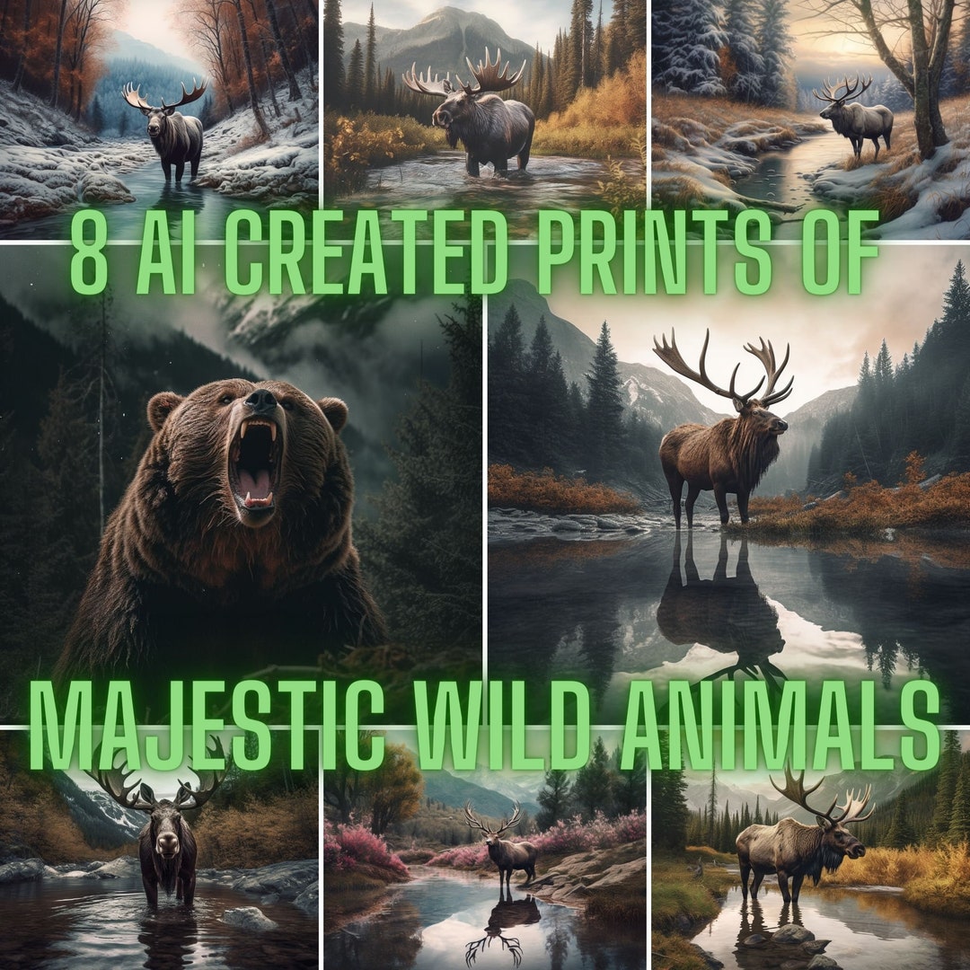 Ai-generated Wildlife Photography Prints: Captivating Digital ...