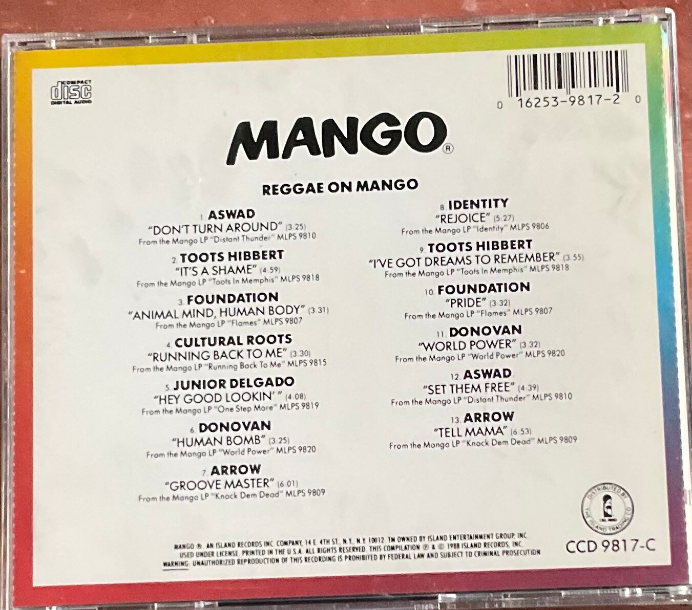 Reggae on Mango -compilation CD - Etsy
