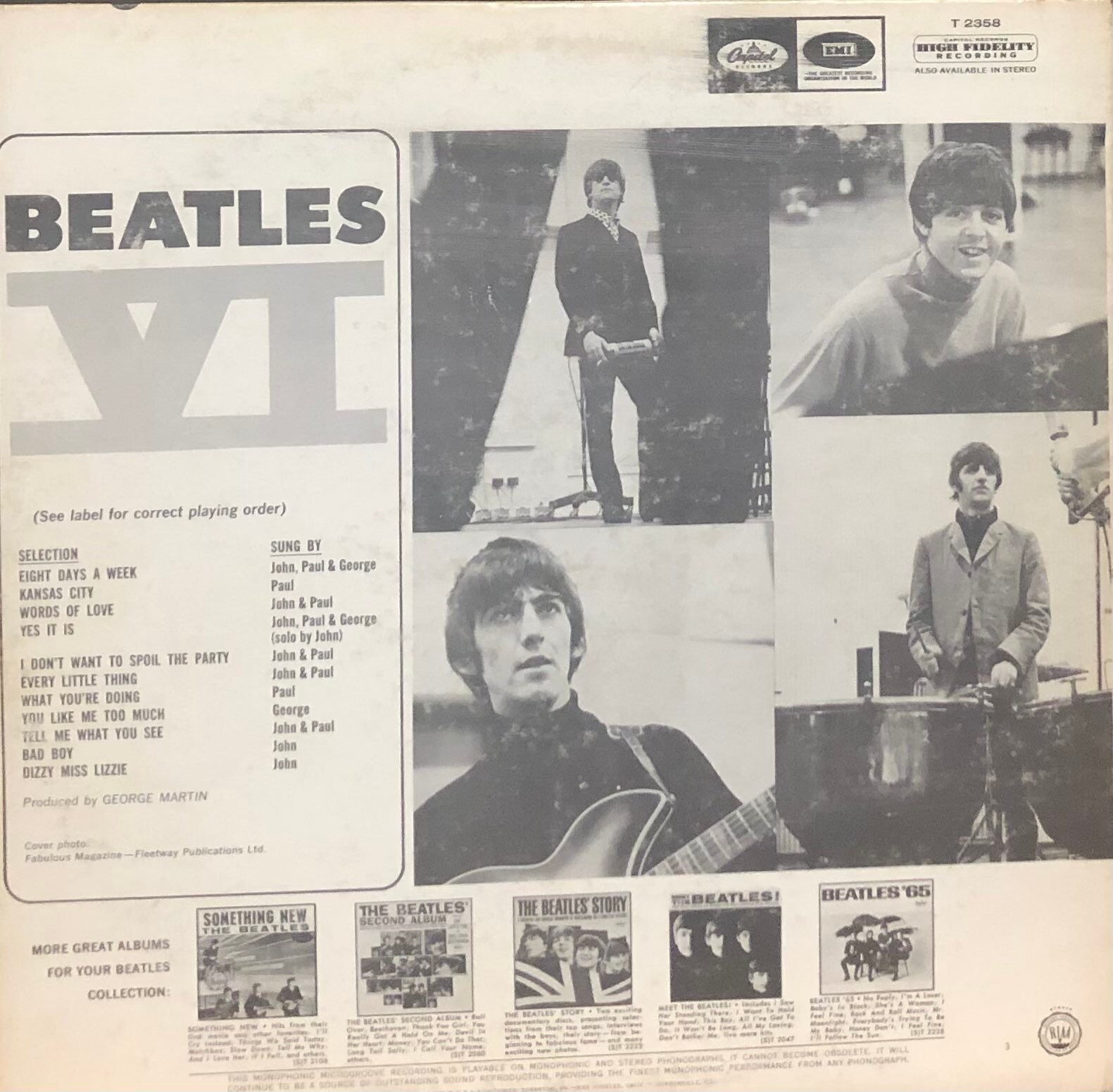 The Beatles: Beatles VI. Vinyl LP - Etsy
