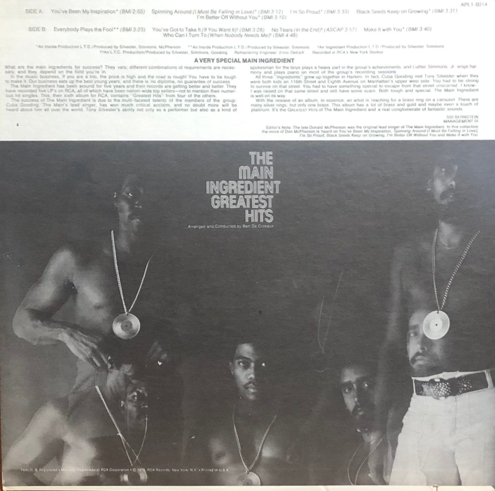 The Main Ingredient: the Main Ingredient Greatest Hits. Vinyl LP - Etsy