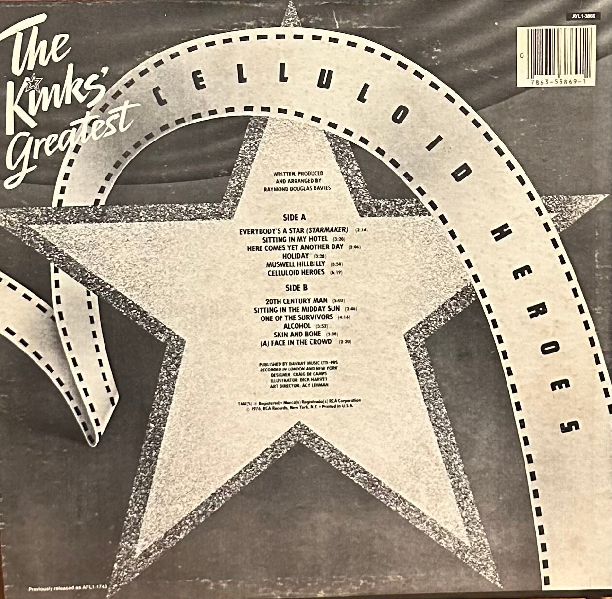 The Kinks: Celluloid Heroes - the Kinks' Greatest. Vinyl LP - Etsy