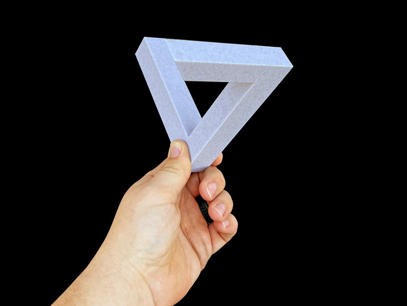 Modern Anamorphic Home Art Sculpture Penrose Triangle Optical Illusion ...