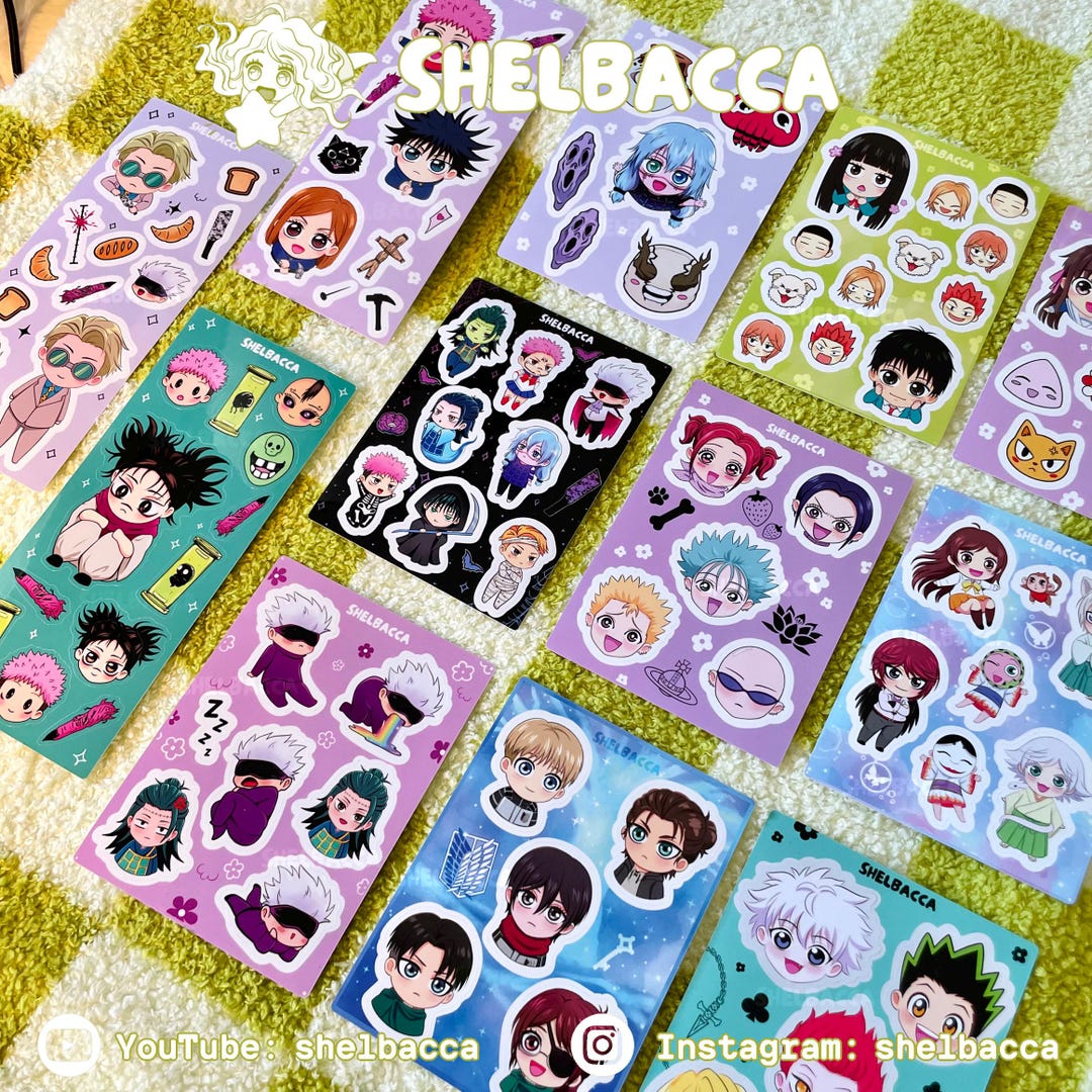 Anime Sticker Sheets - Etsy