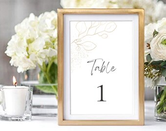 EDITABLE DOWNLOAD Wedding Table Numbers 4x6 & 5x7 Printable - Etsy
