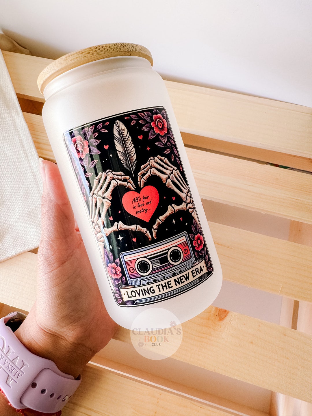 Bookish Glass Cup, Book Lover Libby Cups, Ice Coffee, - Etsy