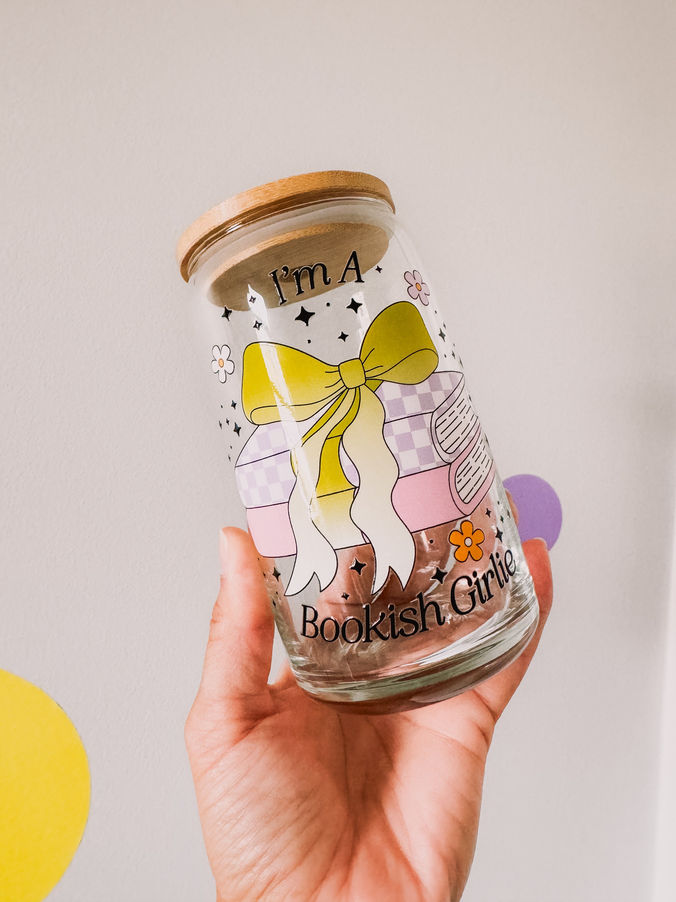 Bookish Glass Cup, Book Lover Libby Cups, Ice Coffee, - Etsy