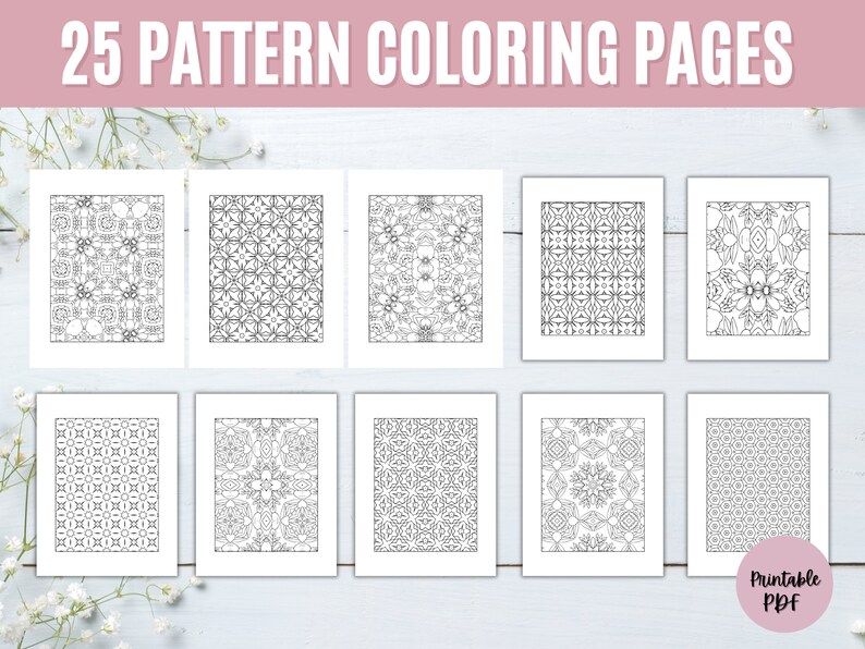 Relaxing Pattern Coloring Pages, Relaxed Coloring Pages for Adults ...