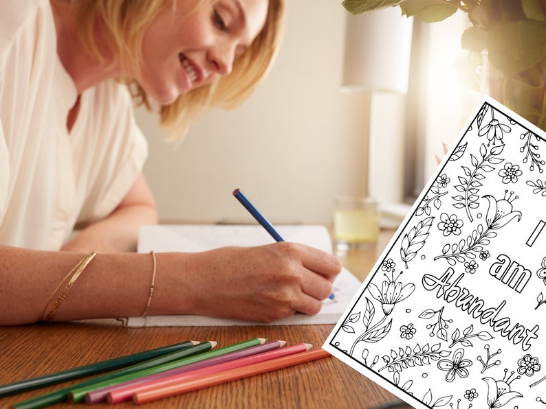 Positive Affirmation Adult Coloring Page Printable Coloring - Etsy