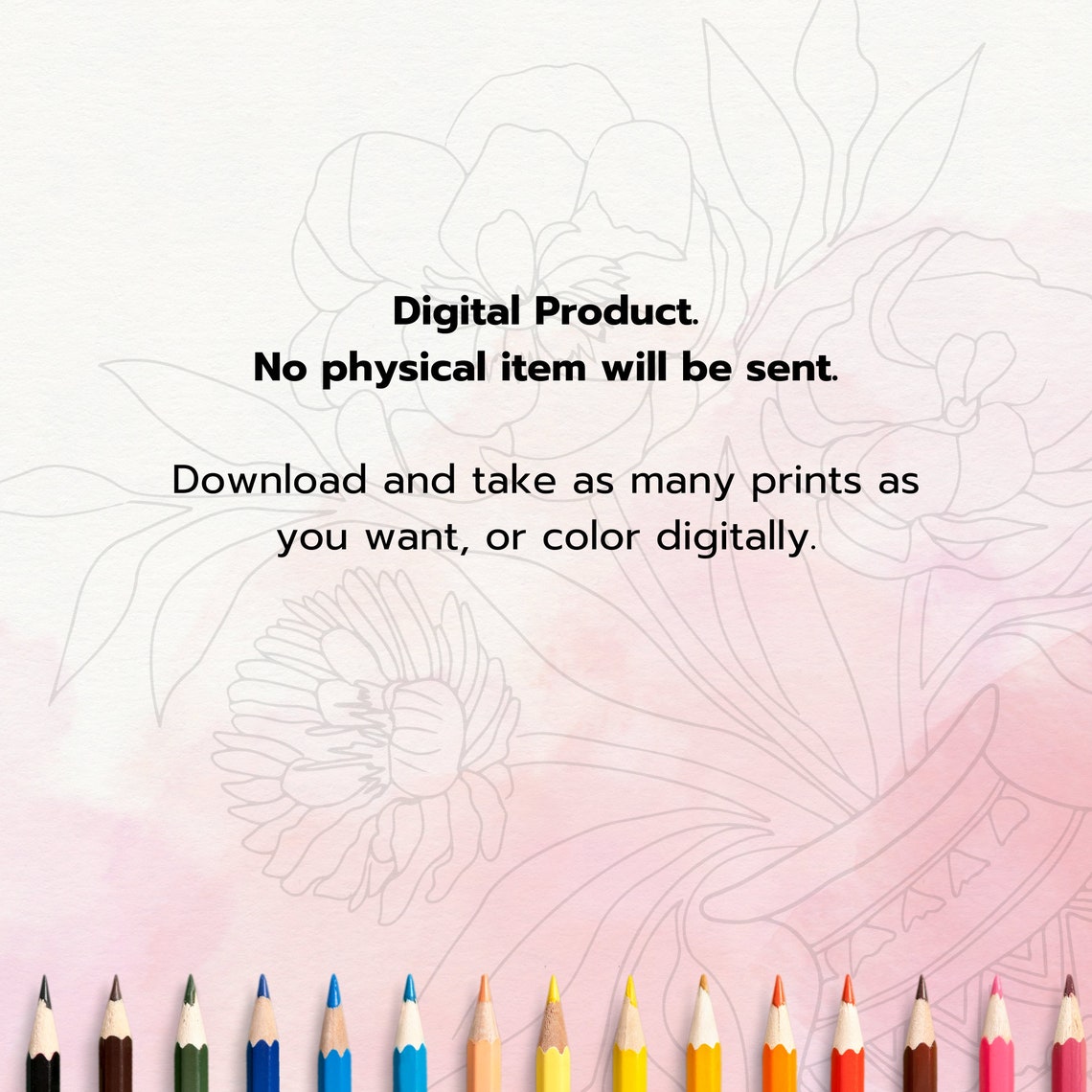 Floral Mandala Print and Paint, Copy Coloring Page for Adults, Mandala ...