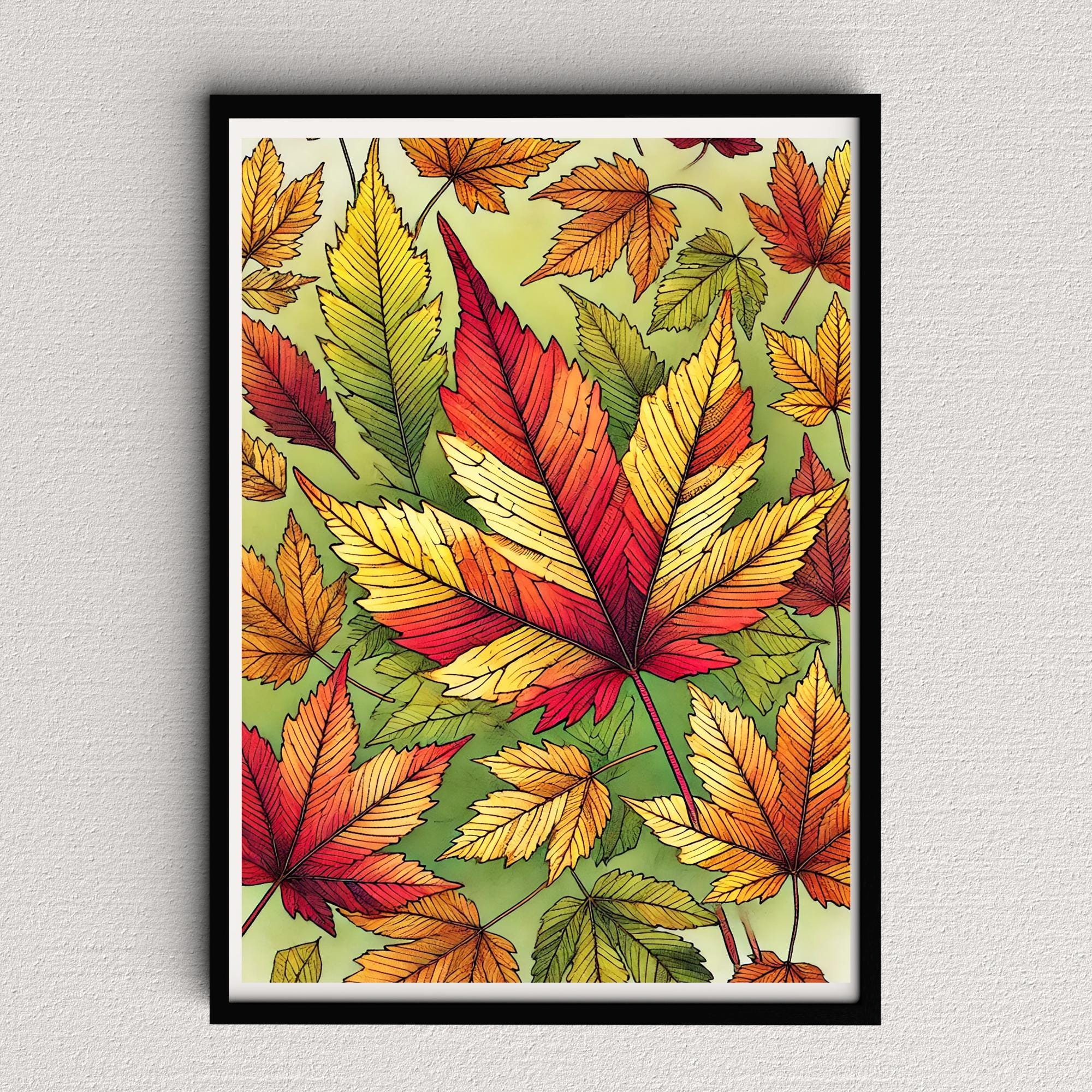 Autumn Leaves Coloring Pages | Fall Coloring Bundle | Supply List ...