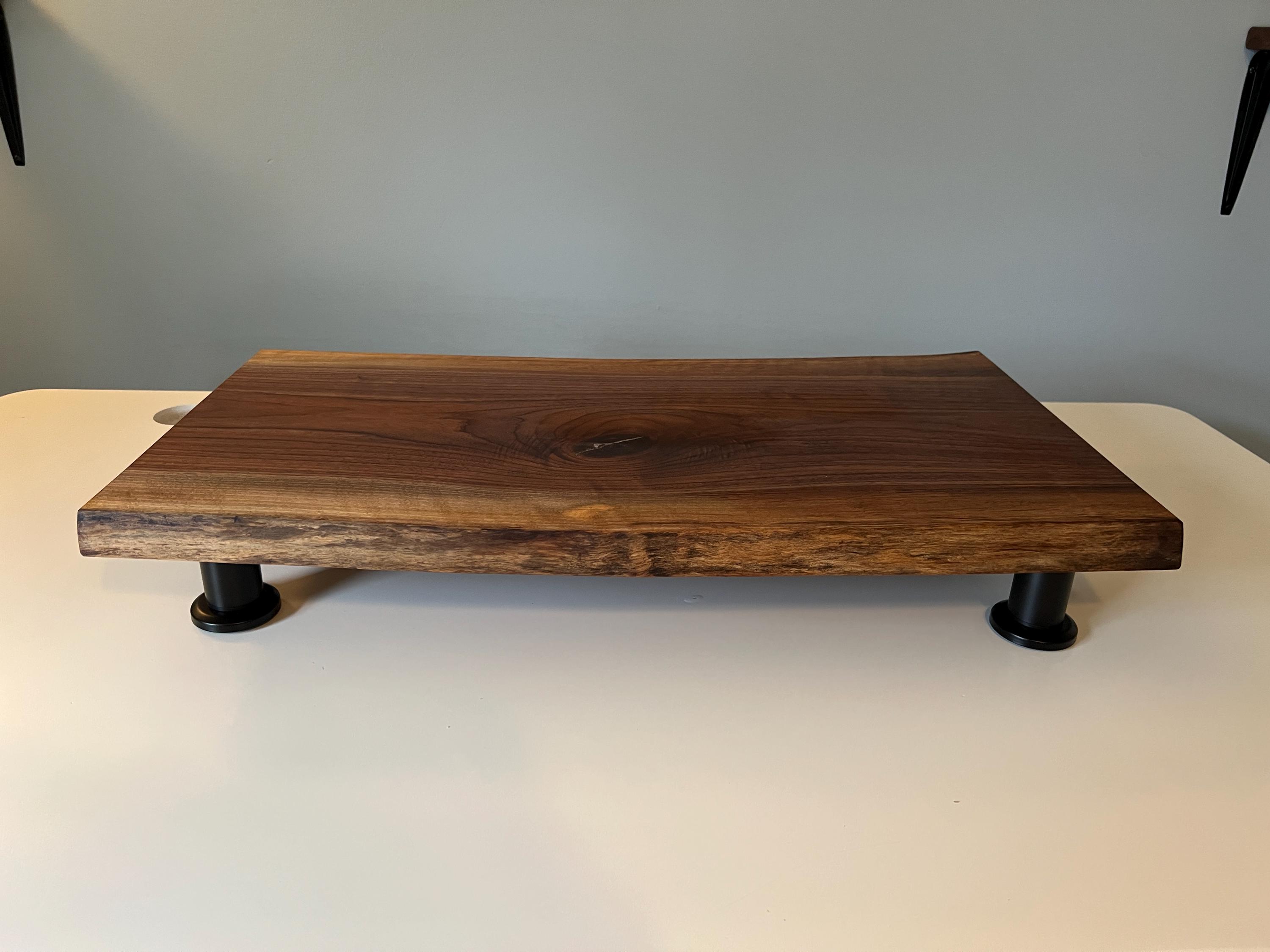 Black Walnut Wooden Monitor Stand - Etsy