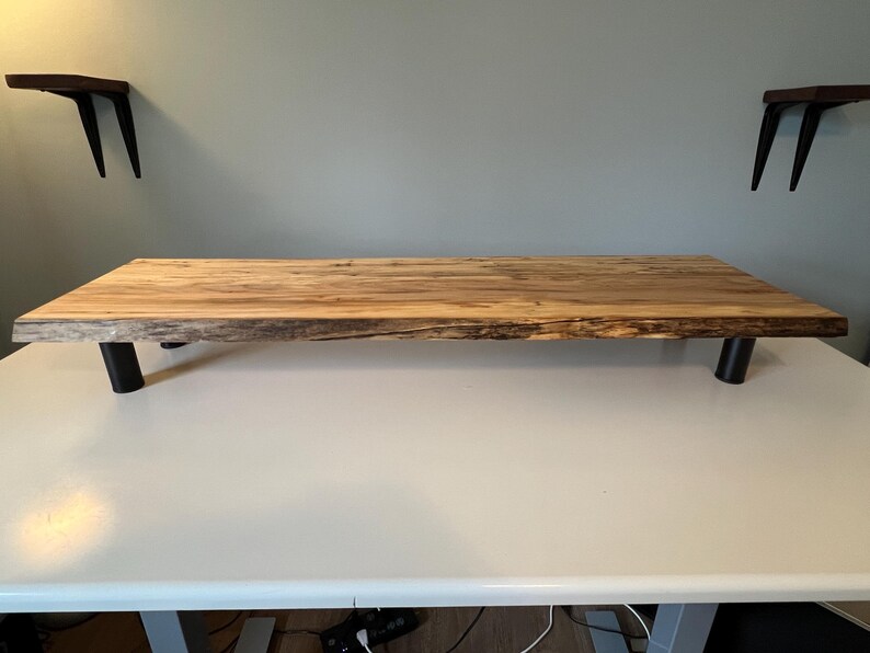 Spalted Maple Live Edge Monitor Riser - Etsy