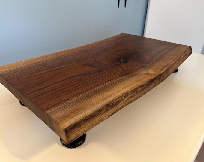Black Walnut Wooden Monitor Stand - Etsy