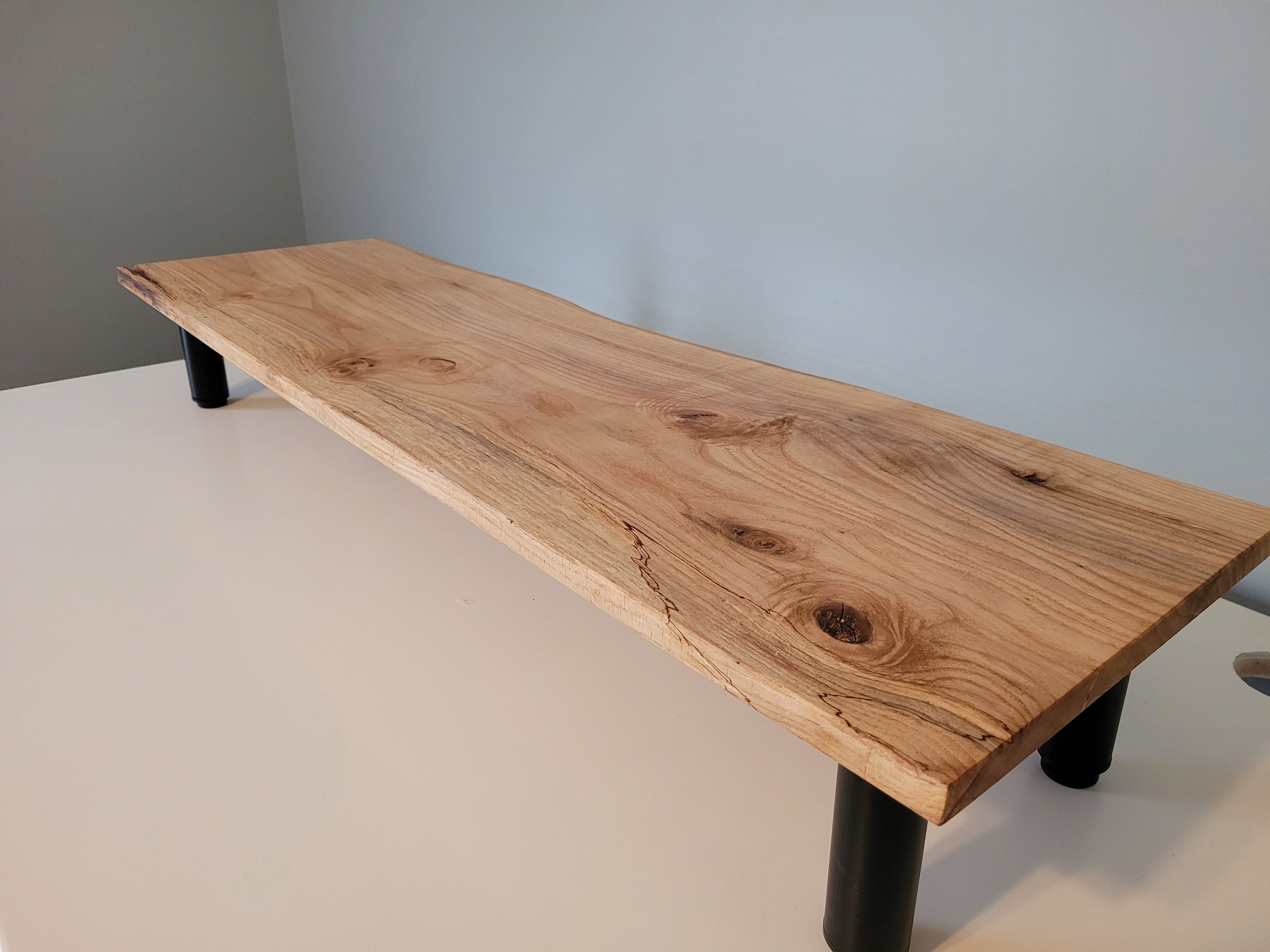 Live Edge Oak Monitor Riser - Etsy