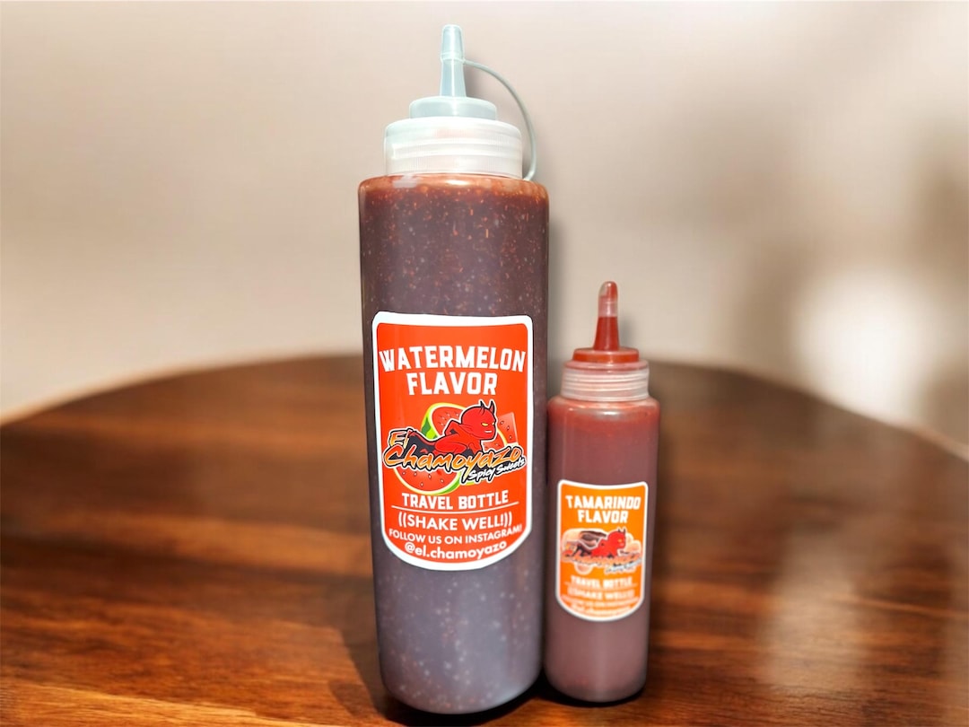 Spicy and Sweet Liquid Chamoy | Fruit | Drinks Chamoy + Tajin | Chamoy ...