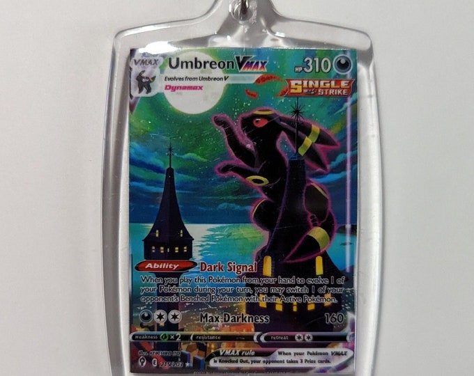 Evolving Skies Umbreon VMAX Mini Pokemon Card Keychain - Etsy