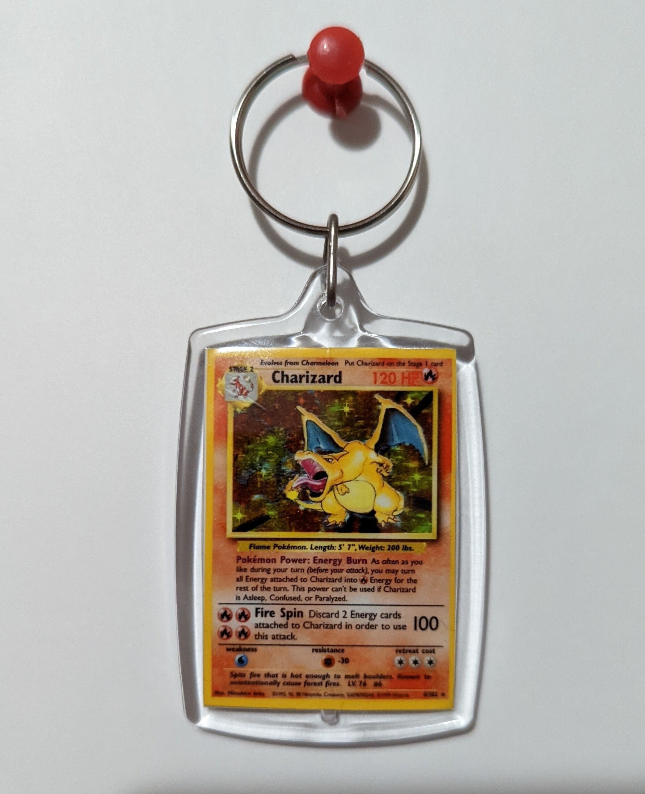 Base Set Charizard Mini Pokemon Card Keychain - Etsy