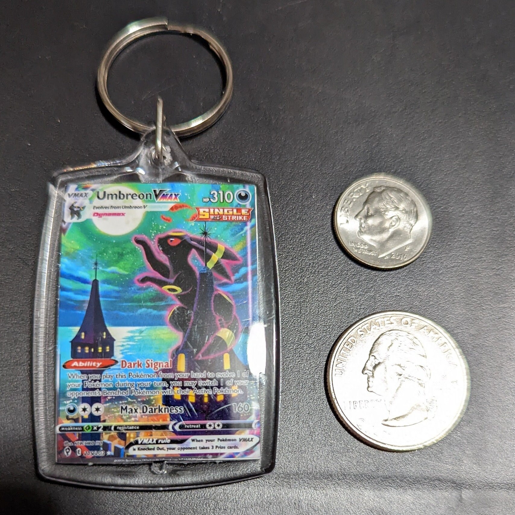 Evolving Skies Umbreon VMAX Mini Pokemon Card Keychain - Etsy