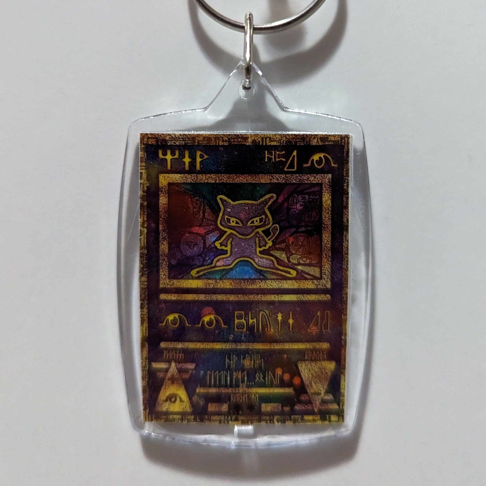 Ancient Mew Mini Pokemon Card Keychain - Etsy
