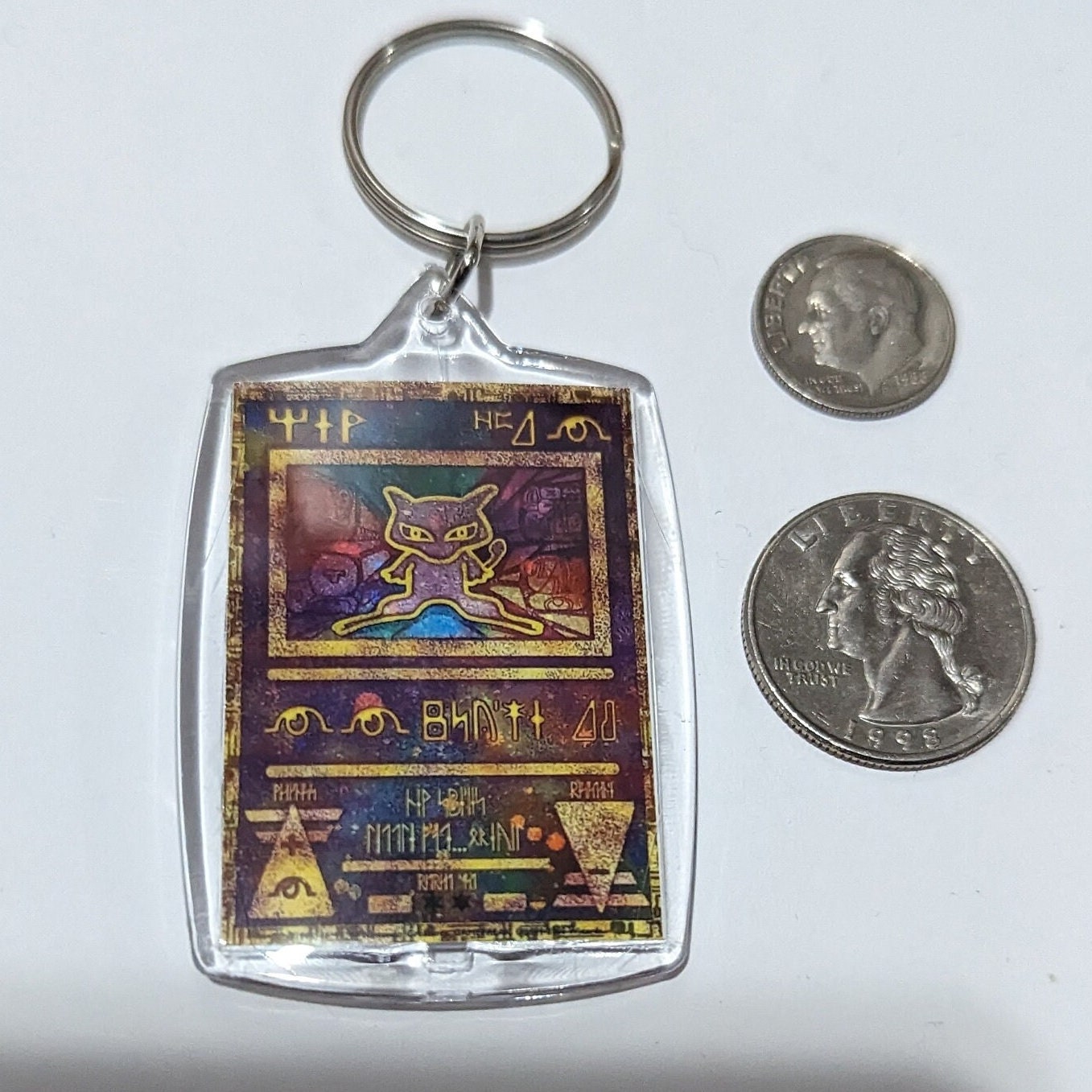 Ancient Mew Mini Pokemon Card Keychain - Etsy