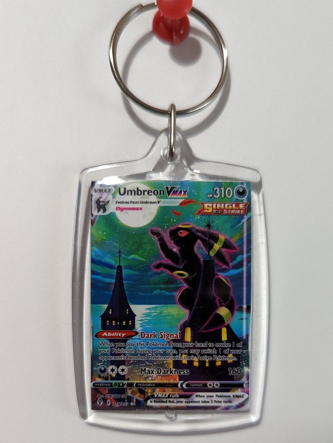Evolving Skies Umbreon VMAX Mini Pokemon Card Keychain - Etsy