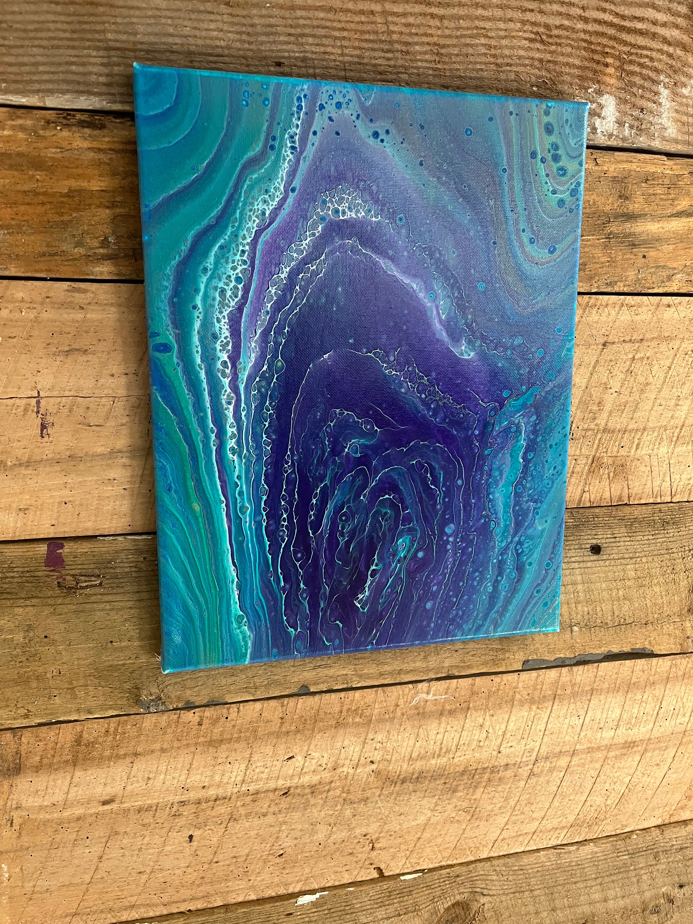 Geode Paint Pour on 11x14 Canvas - Etsy