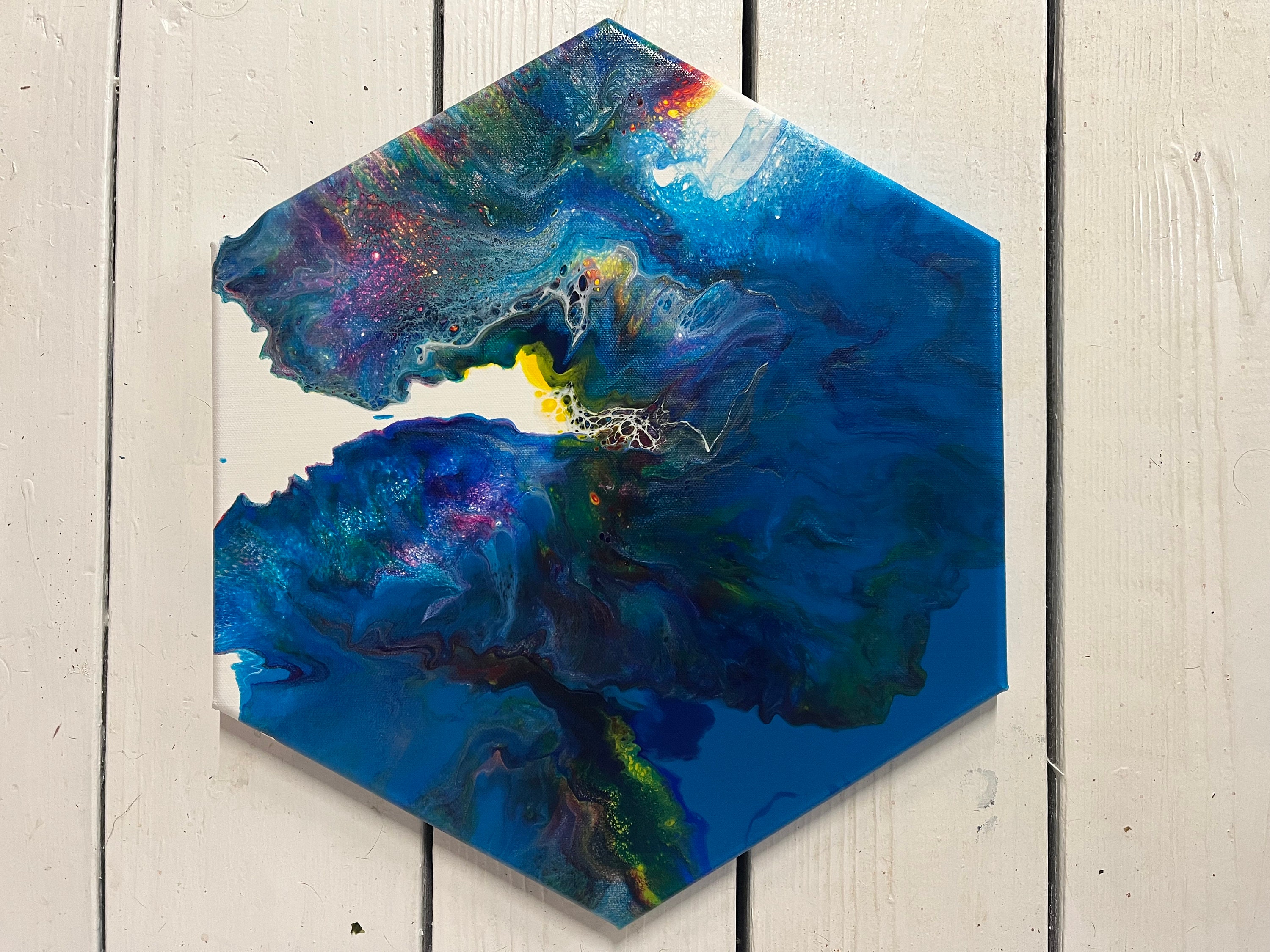 Octagon Canvas Acrylic Painting - Etsy