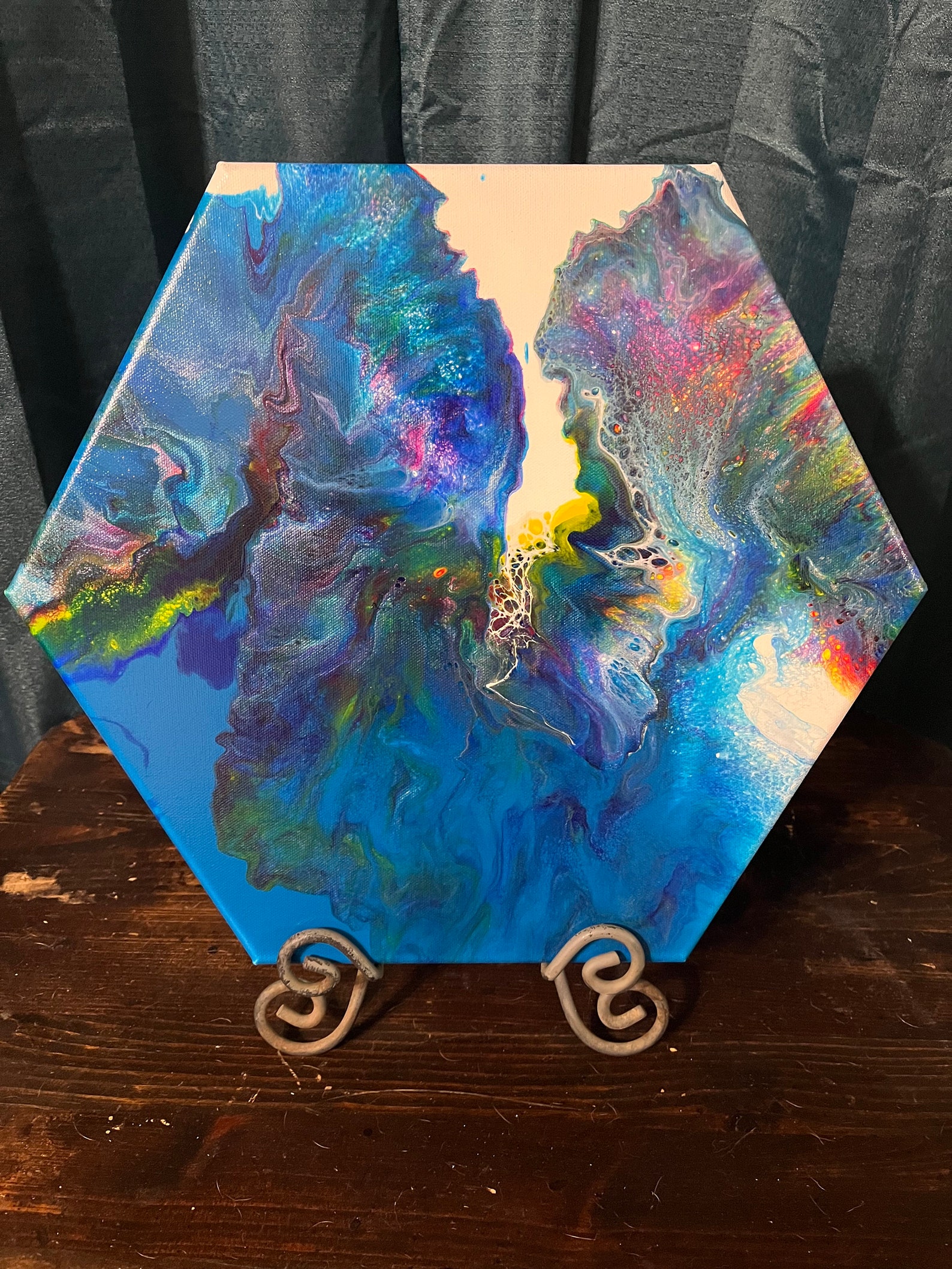 Octagon Canvas Acrylic Painting - Etsy