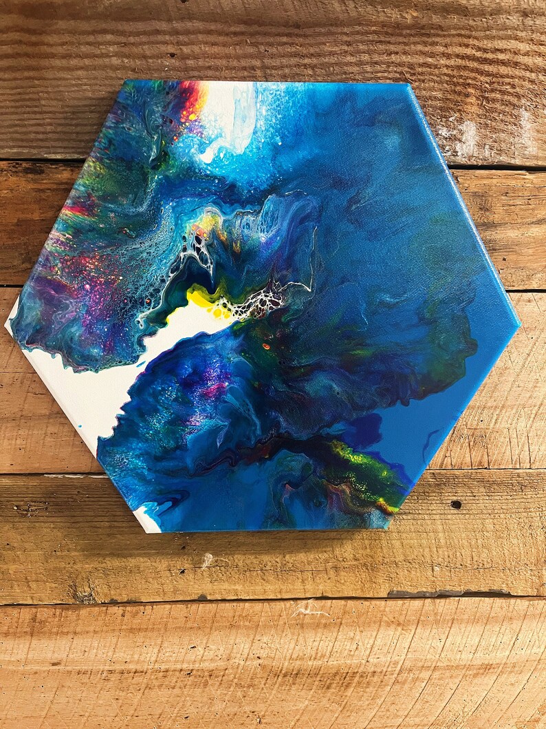 Octagon Canvas Acrylic Painting - Etsy