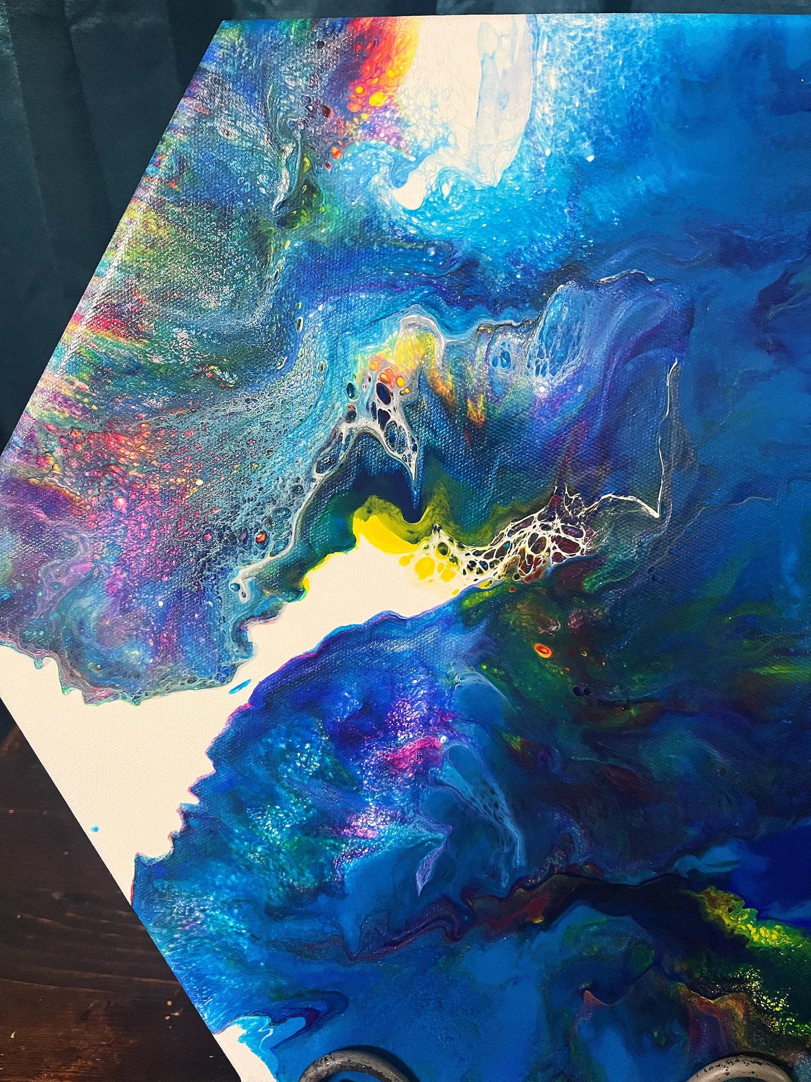 Octagon Canvas Acrylic Painting - Etsy