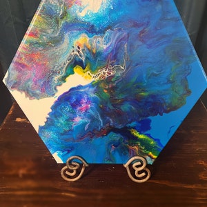 Octagon Canvas Acrylic Painting - Etsy