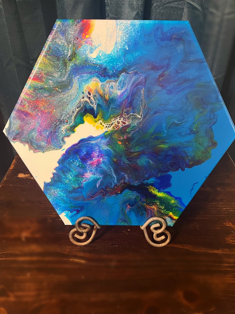 Octagon Canvas Acrylic Painting - Etsy