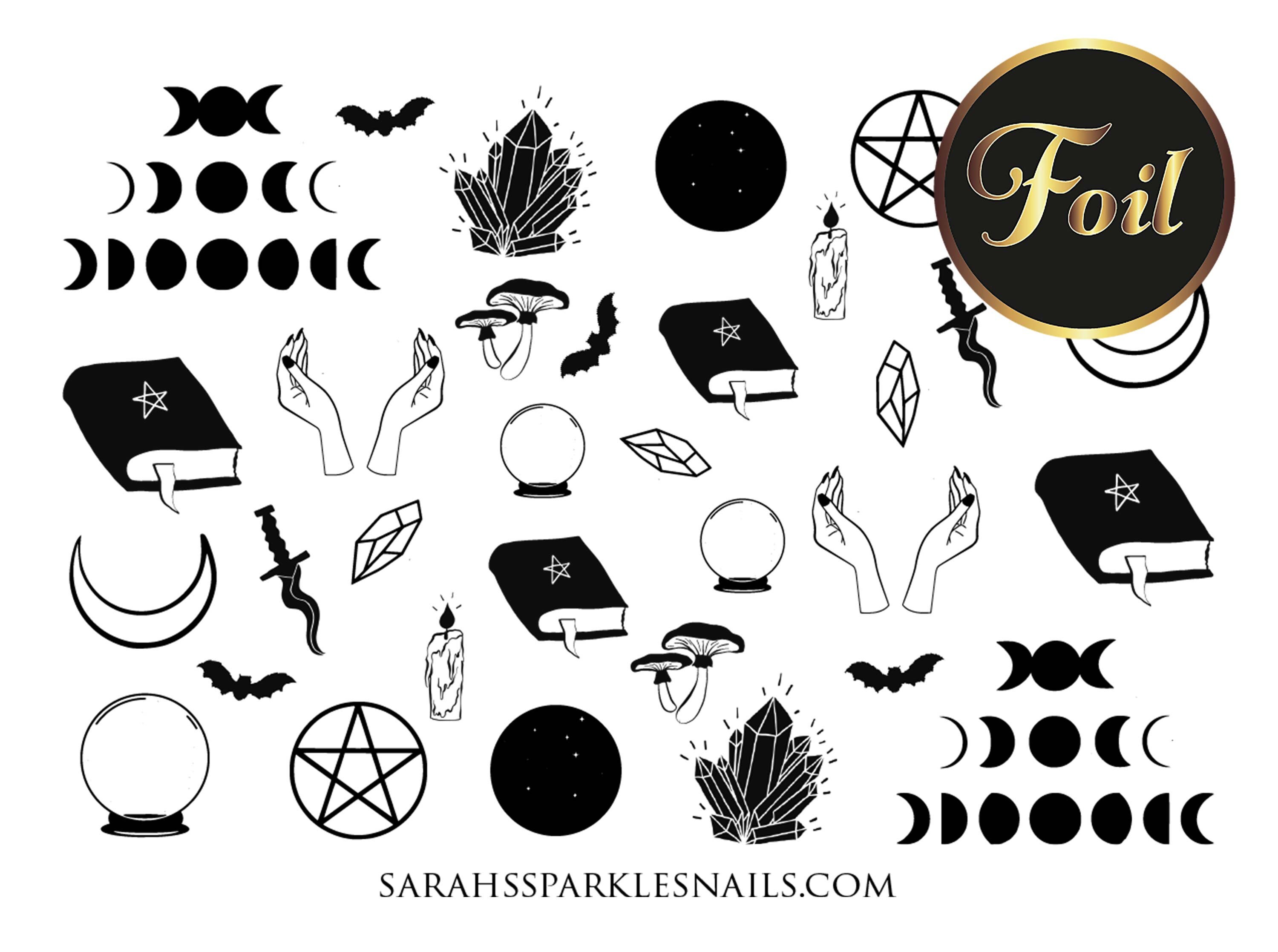 Witch Nail Decals Waterslide Nail Decals - Etsy