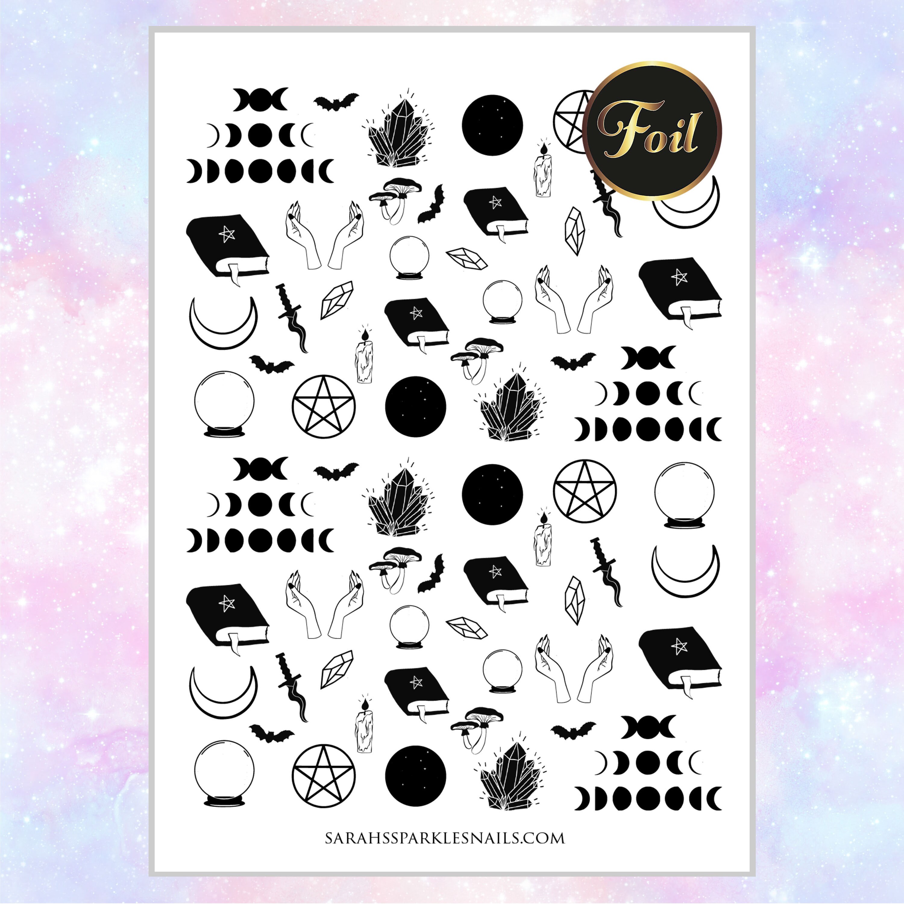 Witch Nail Decals Waterslide Nail Decals - Etsy