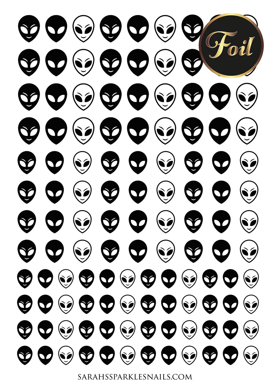 Alien Nail Decals Space Theme Geeky Nail Decals - Etsy