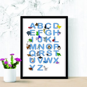 Printable Alphabet, Homeschool, Digital Download, Animal Aplhabet - Etsy